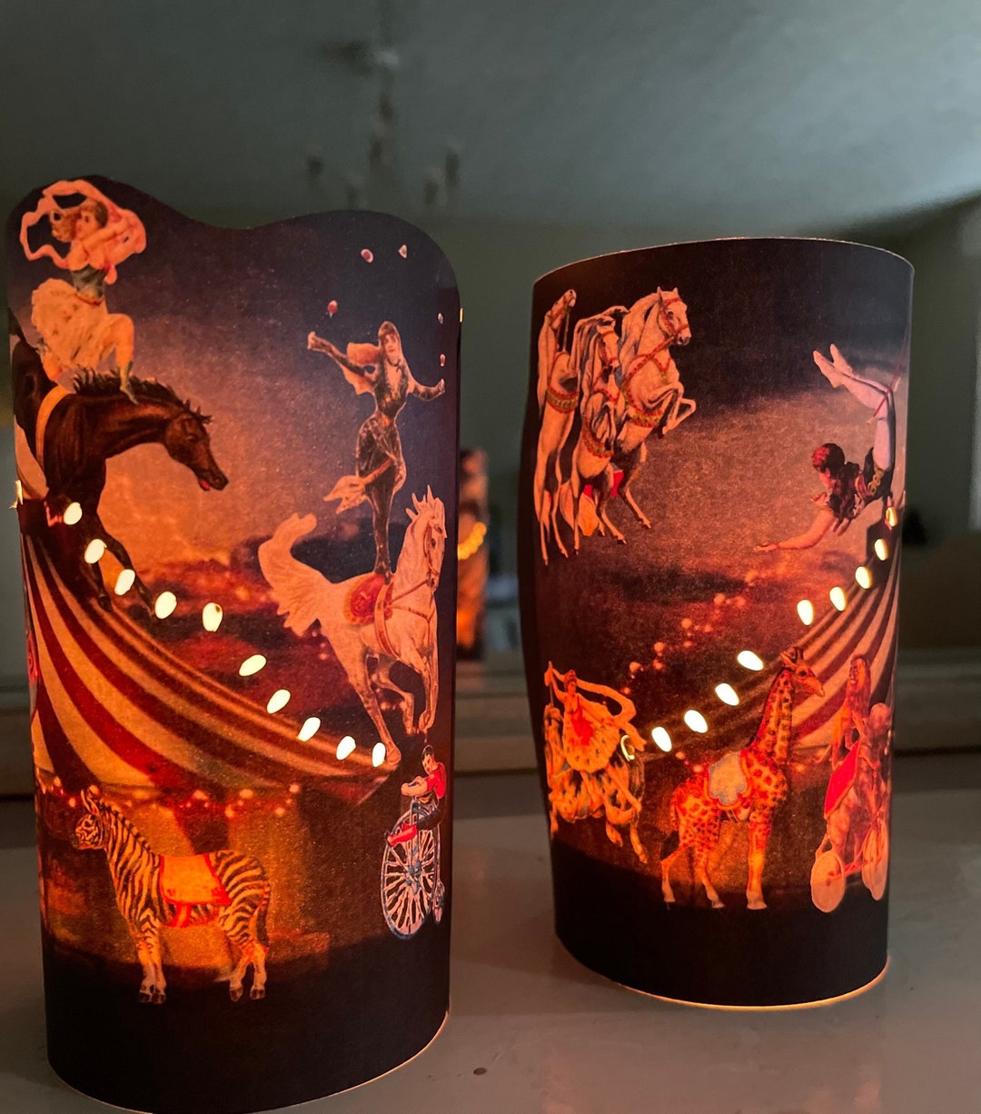 Miniature Circus Luminary – Moody Folk Art Tent for Candle or Fairy ...