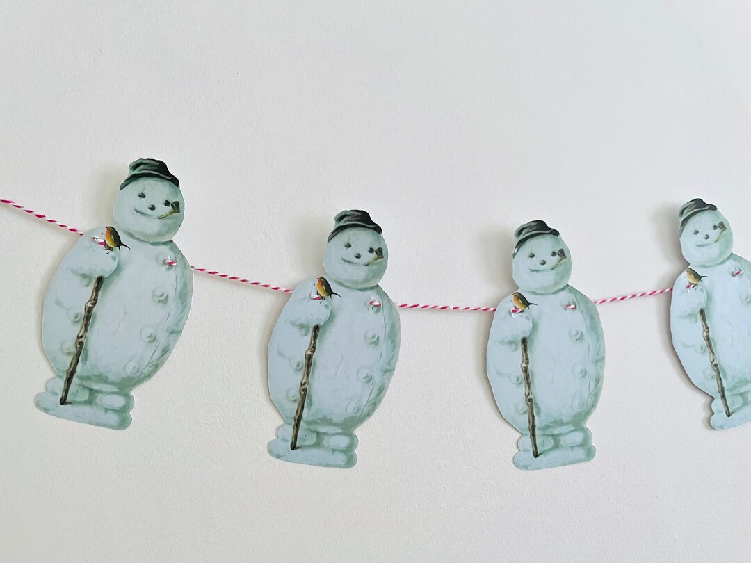 Snowman Garland | Handmade Nostalgic Vintage Christmas Holidays, Hearth ...
