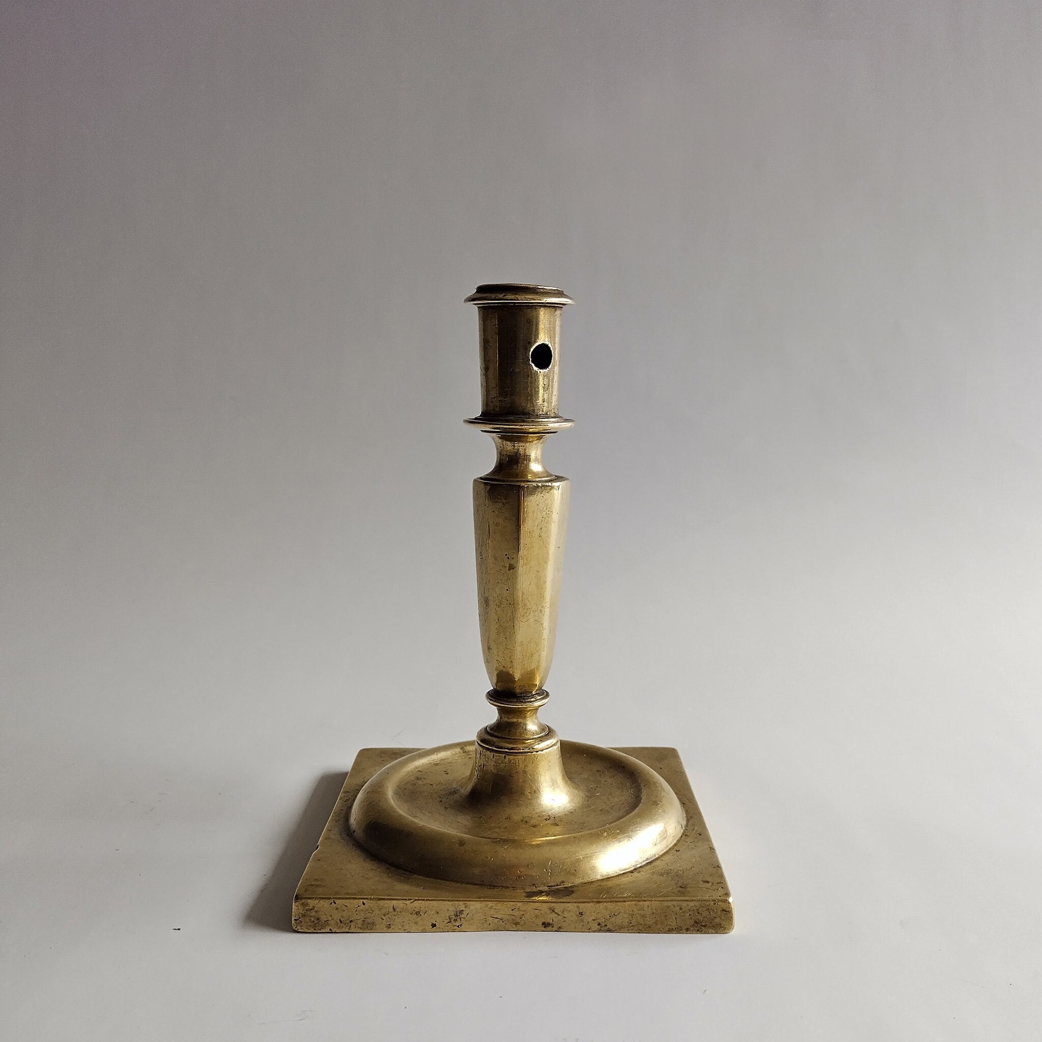 A Beautiful Late 17th Century Spanish Brass Candlestick, Circa 1690/ ...