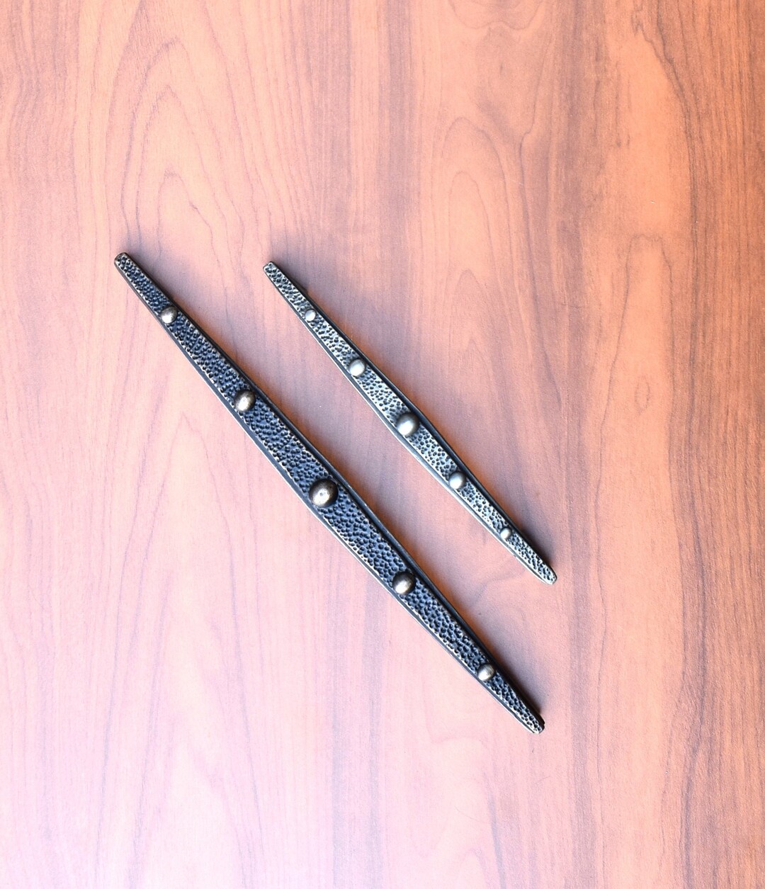 5 Dimpled Rivet Drawer Pull Rustic Industrial Drawer - Etsy