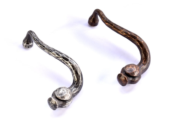 Curved Cabinet Pulls, Modern Farmhouse, Rustic Cabinet Pulls - Etsy