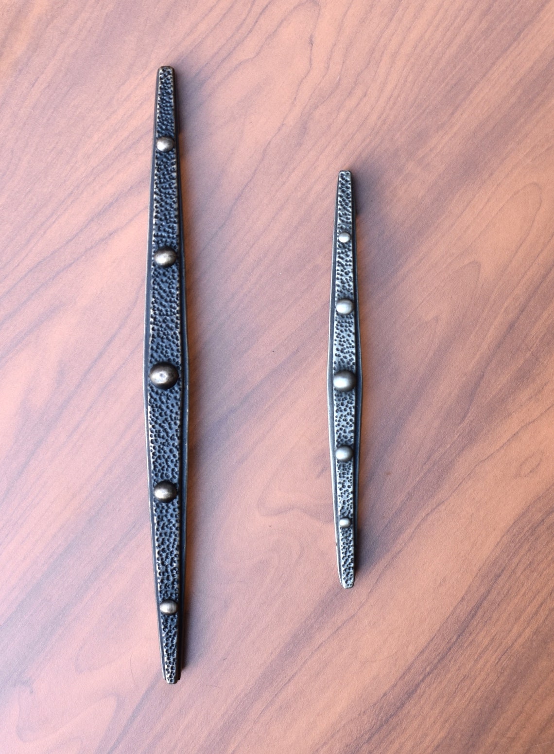 5 Dimpled Rivet Drawer Pull Rustic Industrial Drawer - Etsy