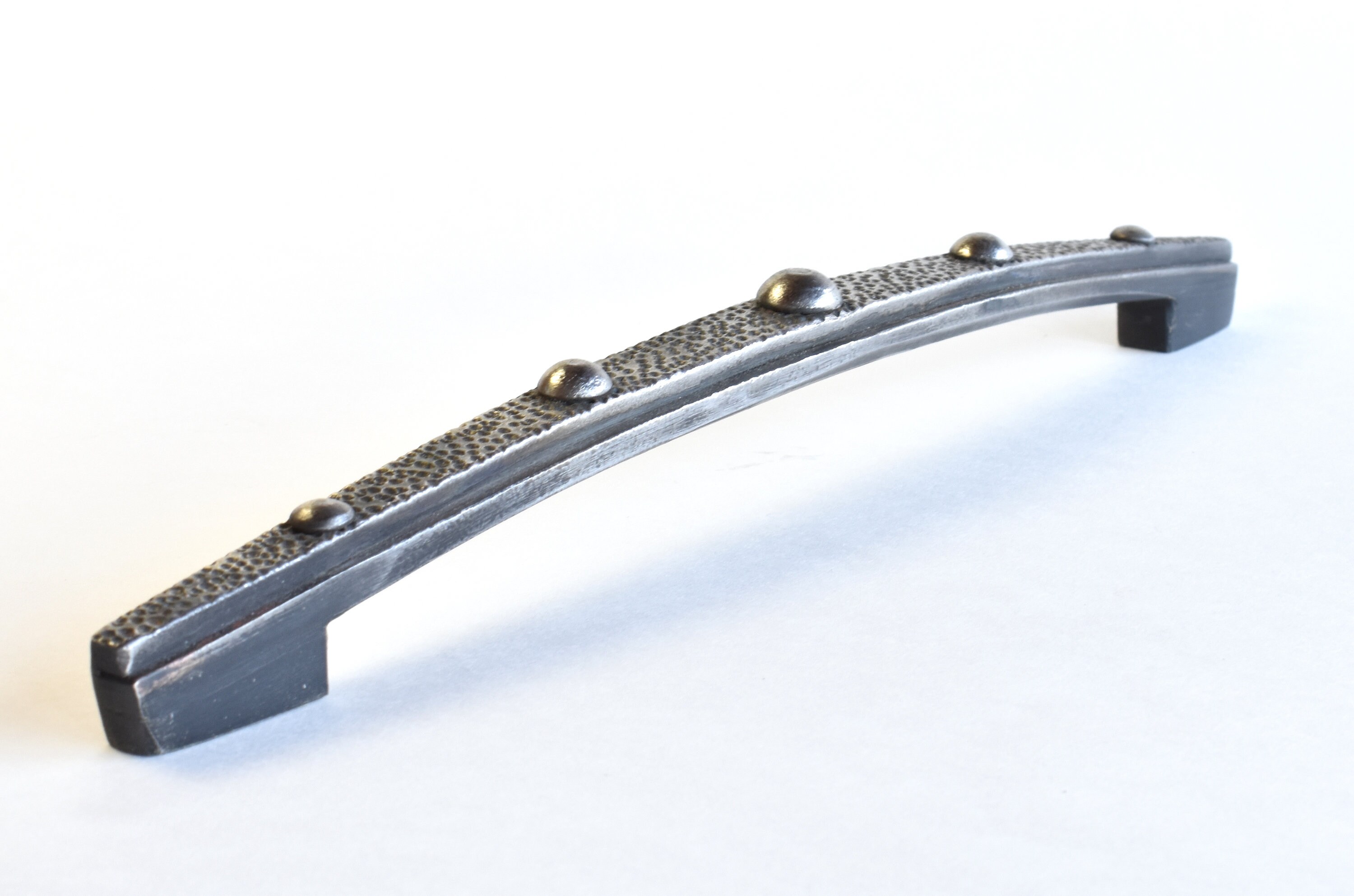 8 Dimpled Rivet Pull Rustic Industrial Drawer Pull - Etsy