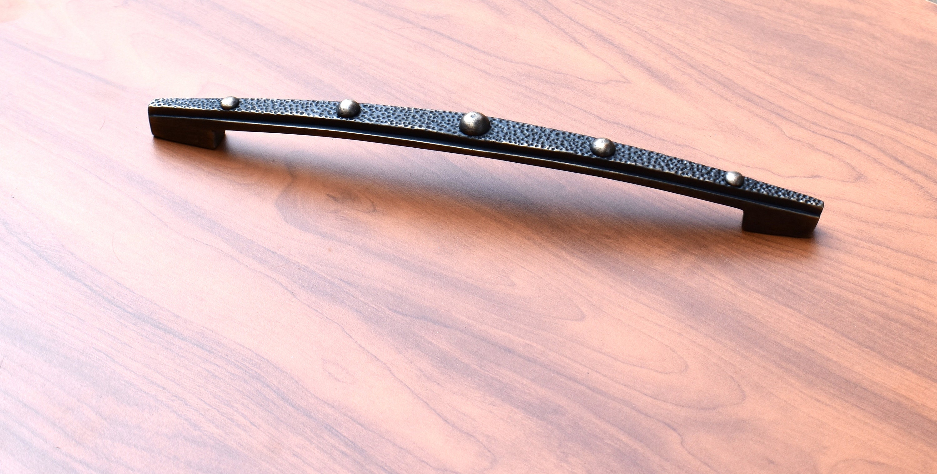 18 Dimpled Rivet Large Door Pull, Rustic Industrial, Modern Farmhouse ...