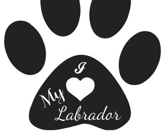 Labrador Paw Print | Etsy