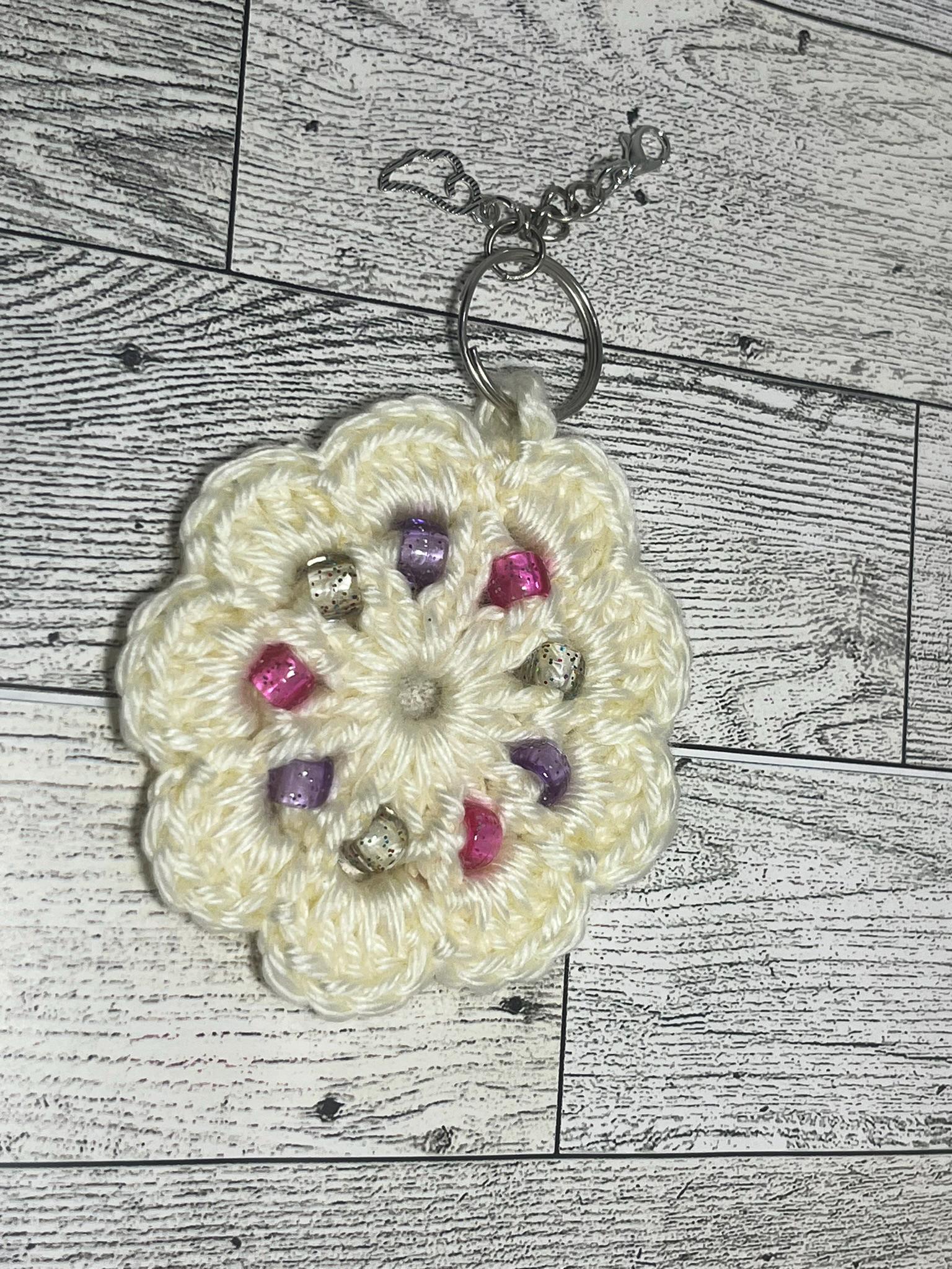 Fidget Flower Keychains, Crocheted, Anxiety, Autism, ADHD, Sensory ...