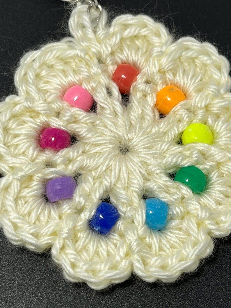 Fidget Flower Keychains, Crocheted, Anxiety, Autism, ADHD, Sensory ...