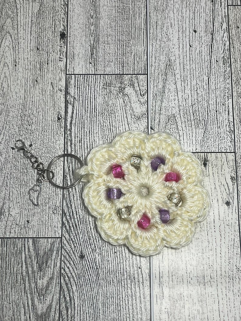 Fidget Flower Keychains, Crocheted, Anxiety, Autism, ADHD, Sensory ...