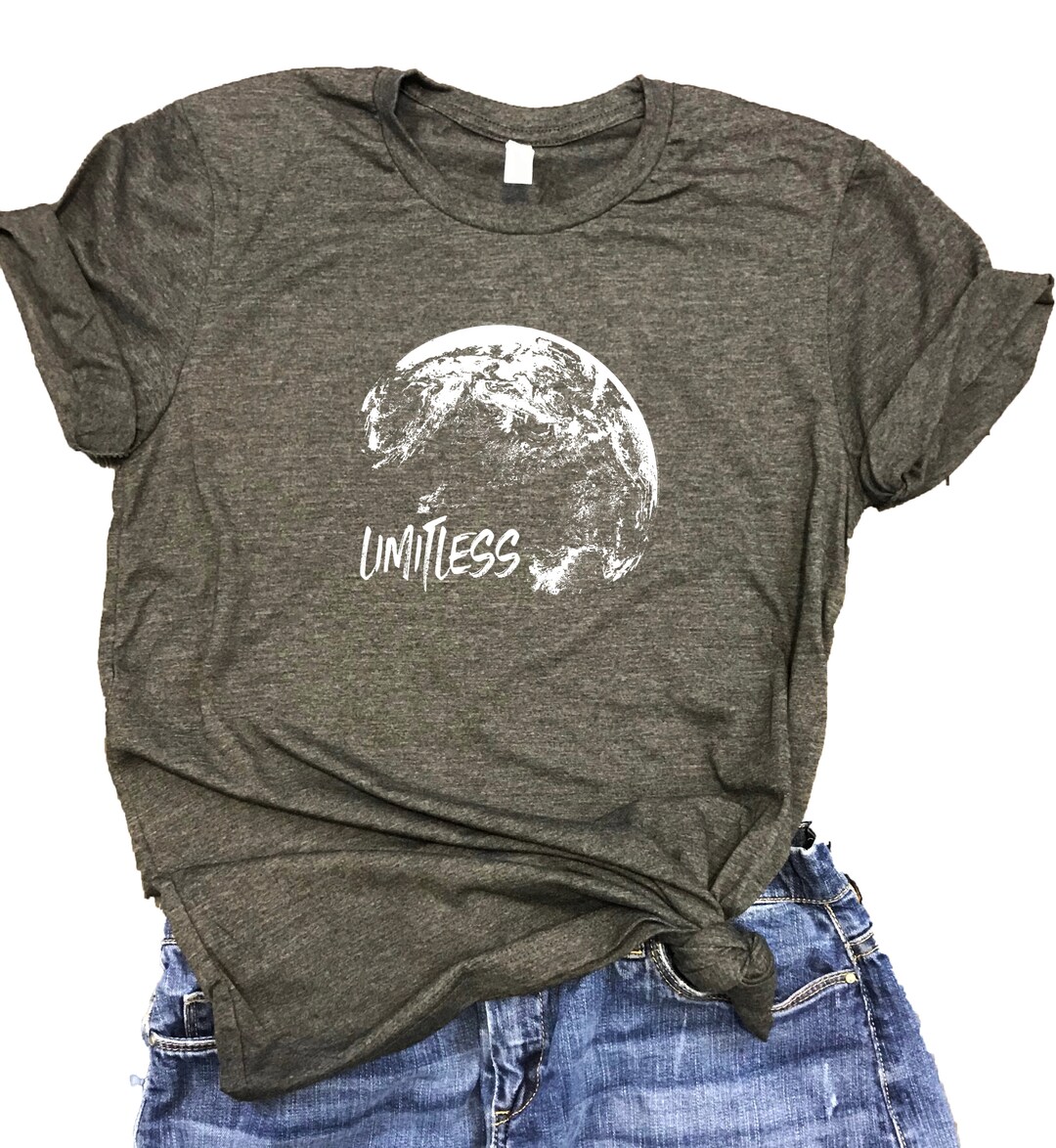 Limitless World Motivational Unisex Relaxed Fit Dark Gray Triblend Tee ...