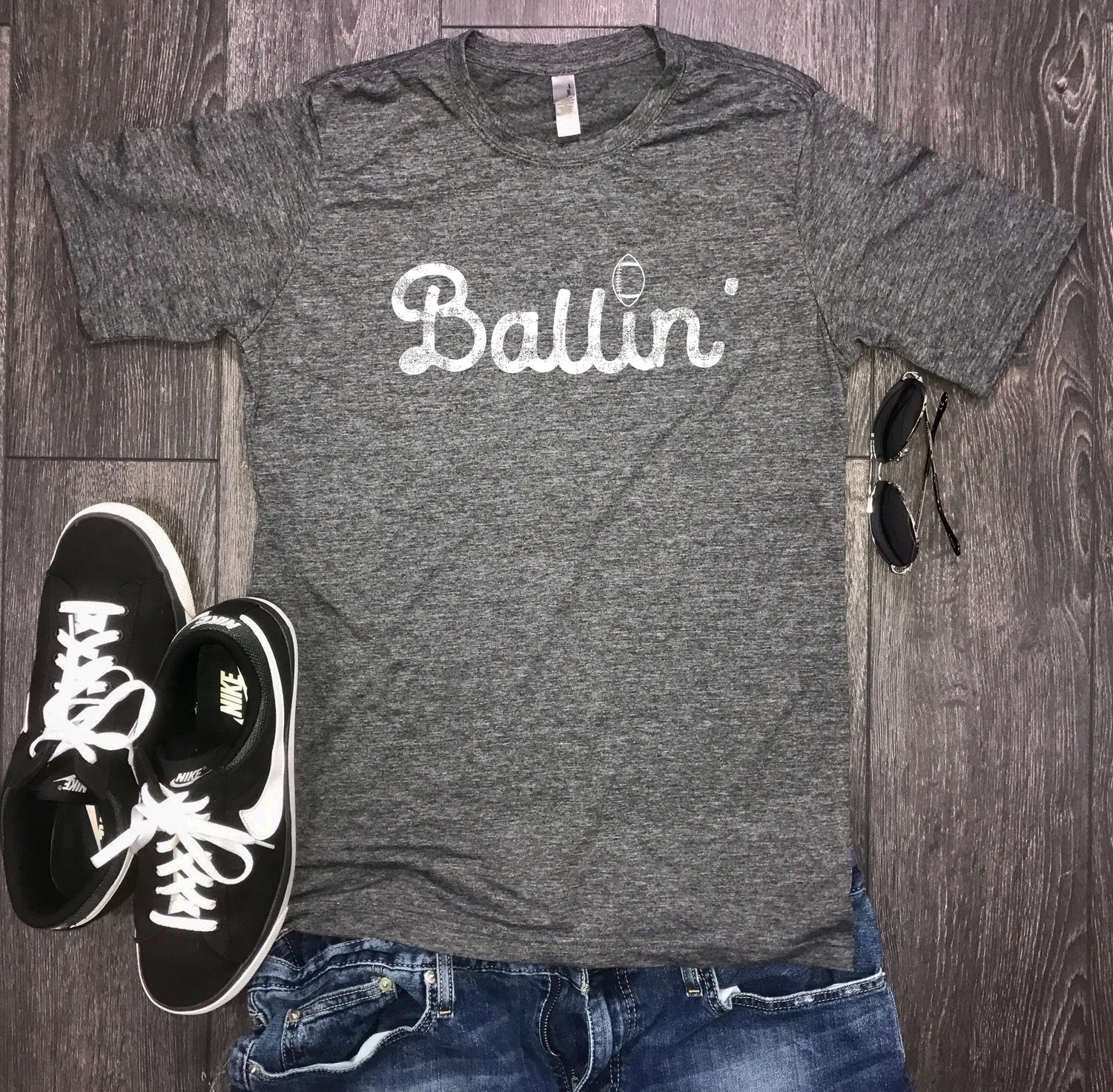 Ballin Retro Football Shirt, Football Shirt for Men, Gameday, Football ...