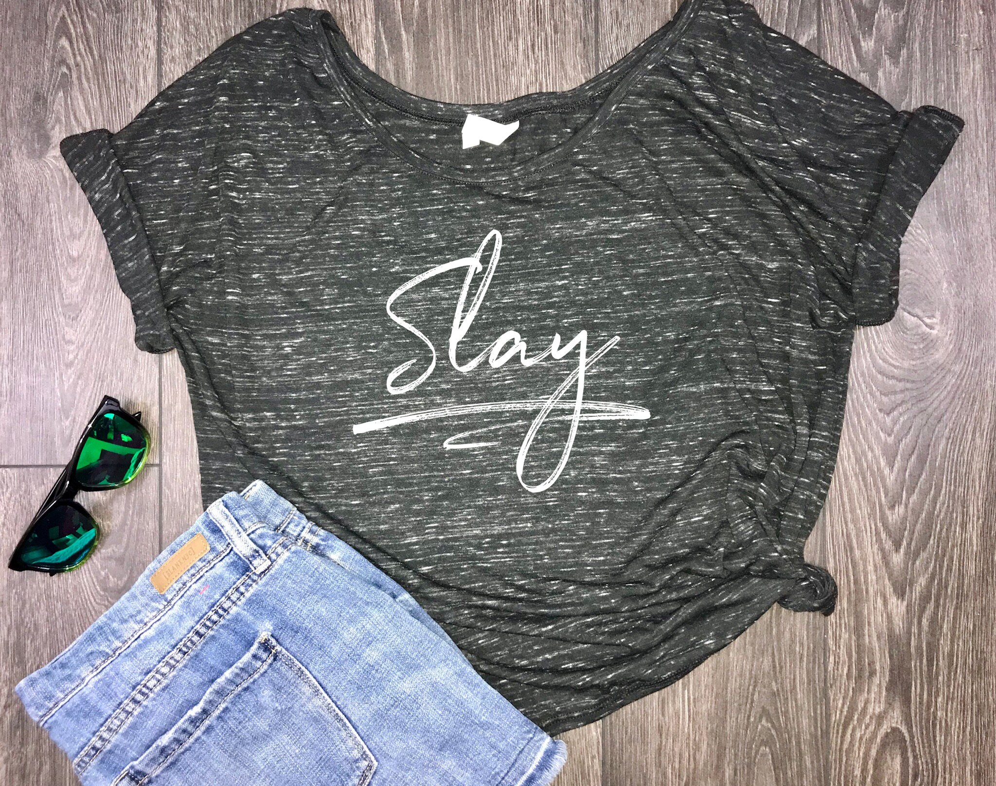 Slay all day women's slay shirt flowy slay shirt | Etsy