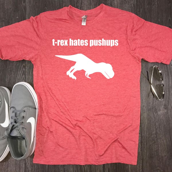 T Rex Hates Pushups - Etsy