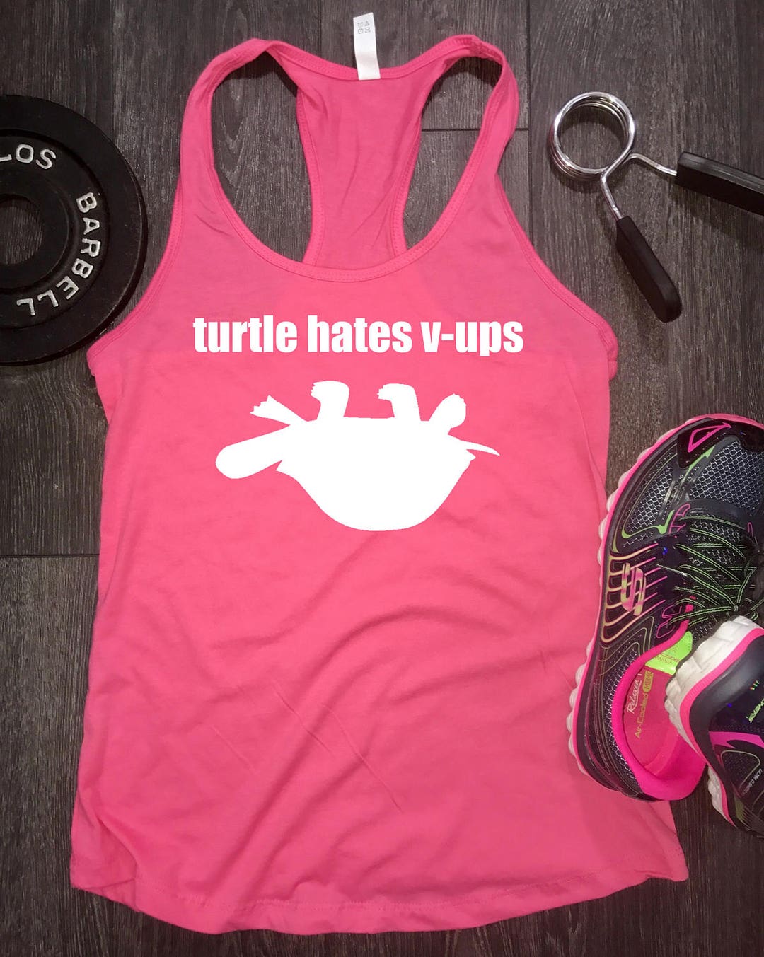 Turtle Hates Vups Workout Tank, Womens Funny Workout Tank, Funny ...