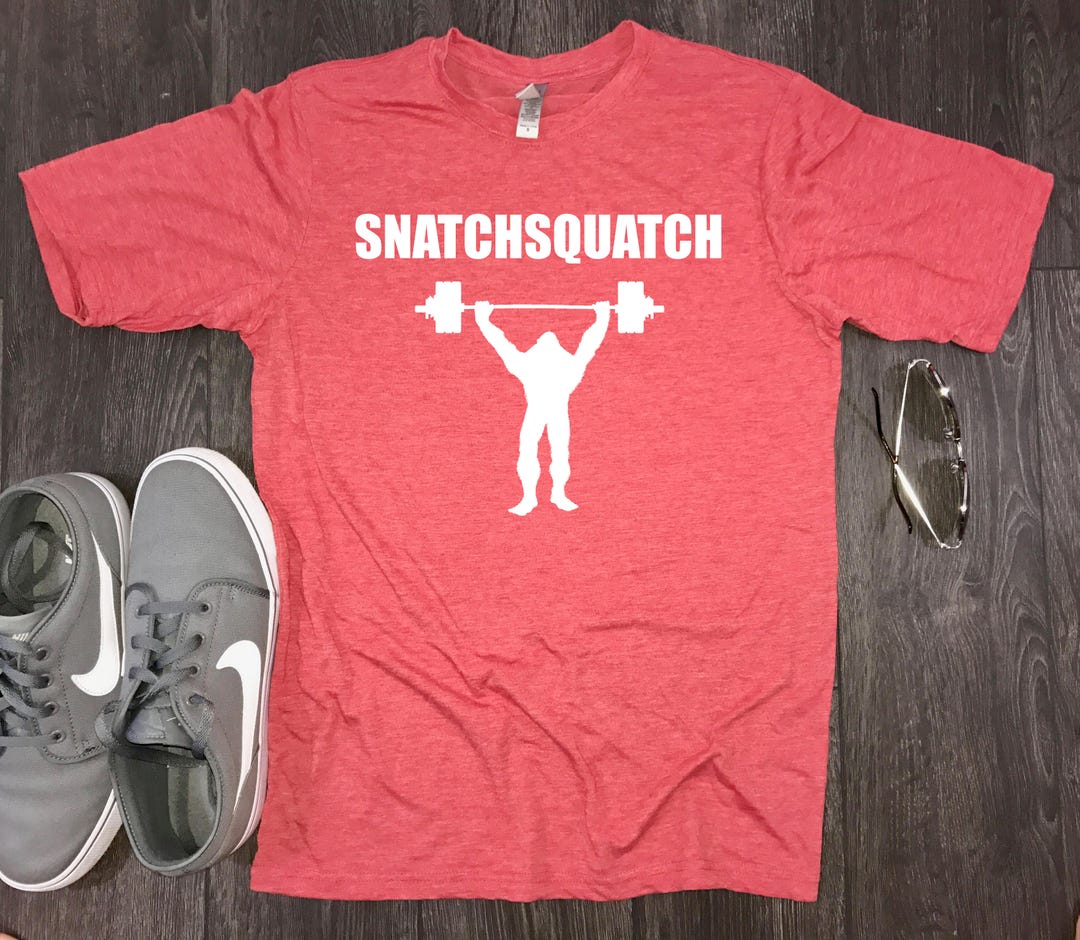 Snatchsquatch Mens Workout Shirt, Funny Workout Shirt, Gym Shirt ...