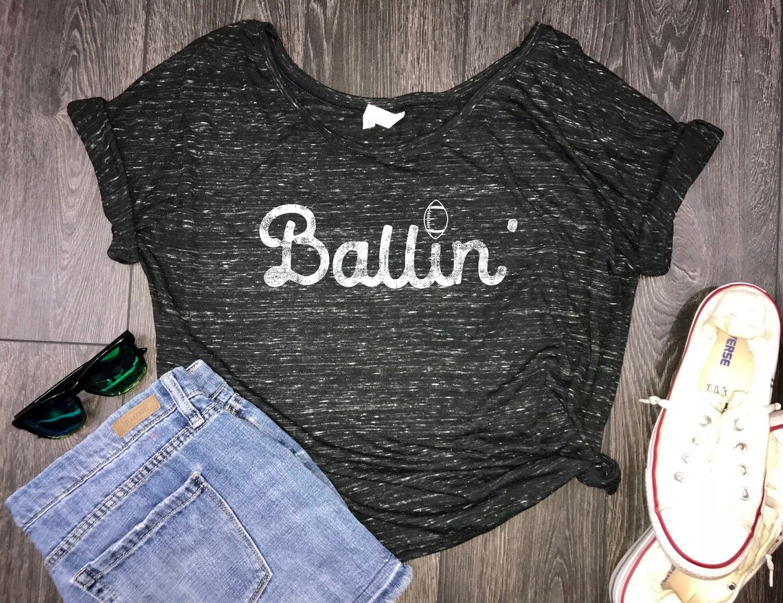Women's Ballin Football Shirt Football Mom Shirts | Etsy
