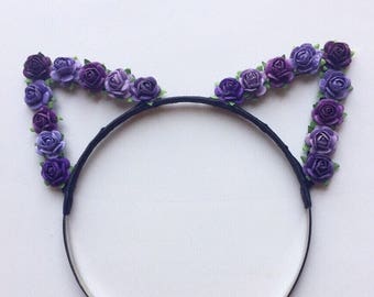 Floral Cat Ears | Etsy