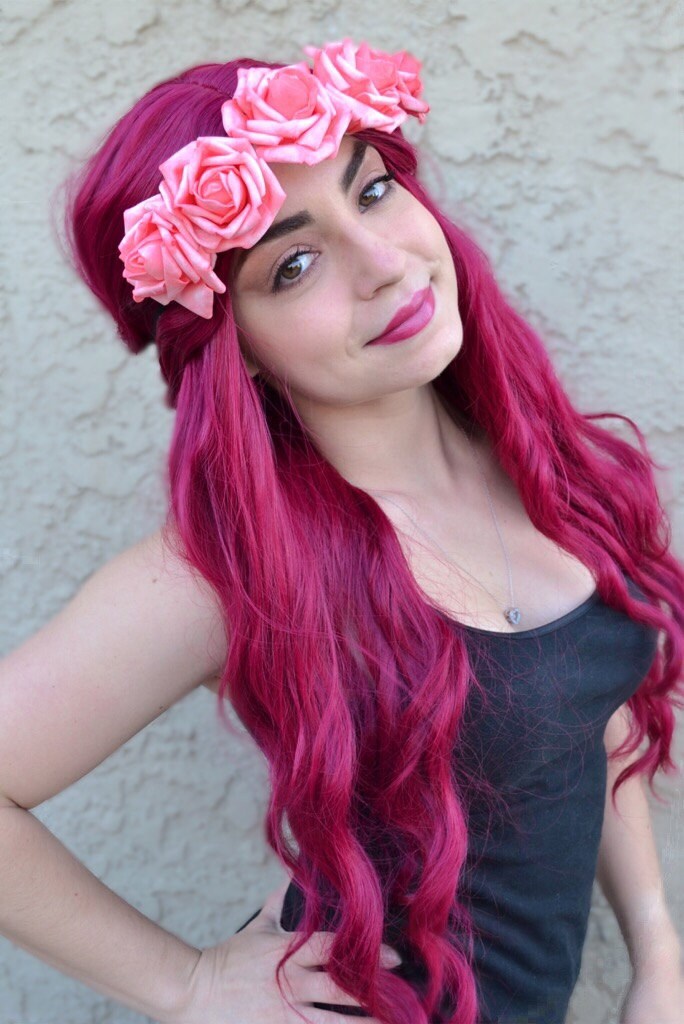 Coral Pink Rose Headband Super Light Flower Leather Headband | Etsy