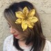 Gold Poinsettia Flower Hair Clip - Christmas Holiday Hair Clip ...