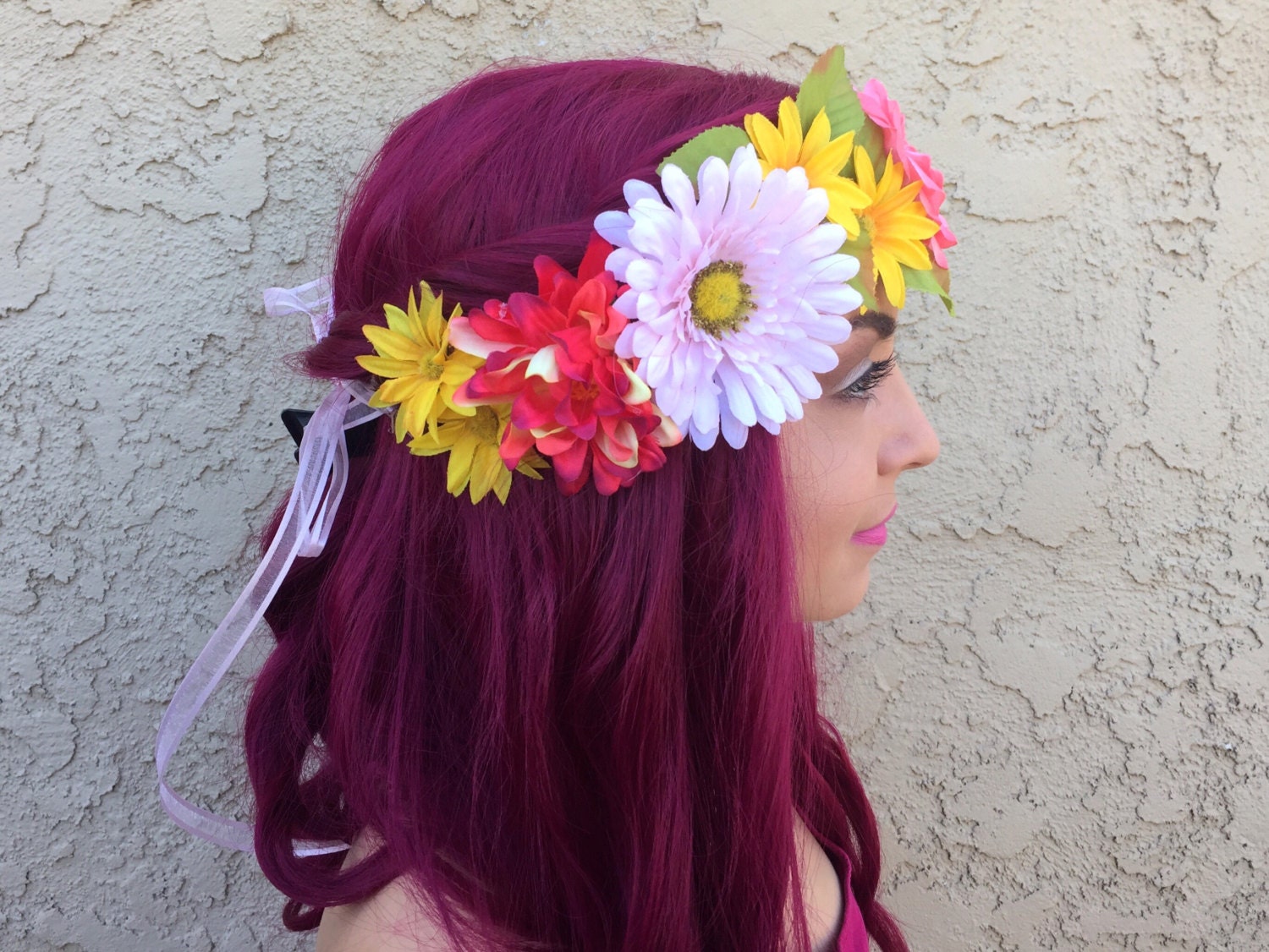 Snapchat Filter Flower Crown Flower Headband Flower Hair | Etsy