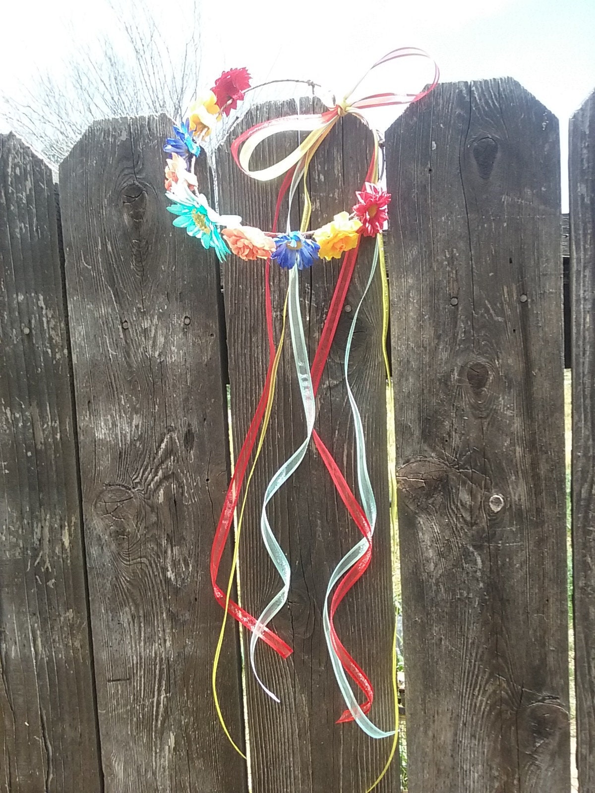 Fiesta Flower Crown Headband - Flower Hair Wreath Tiara - Wedding ...