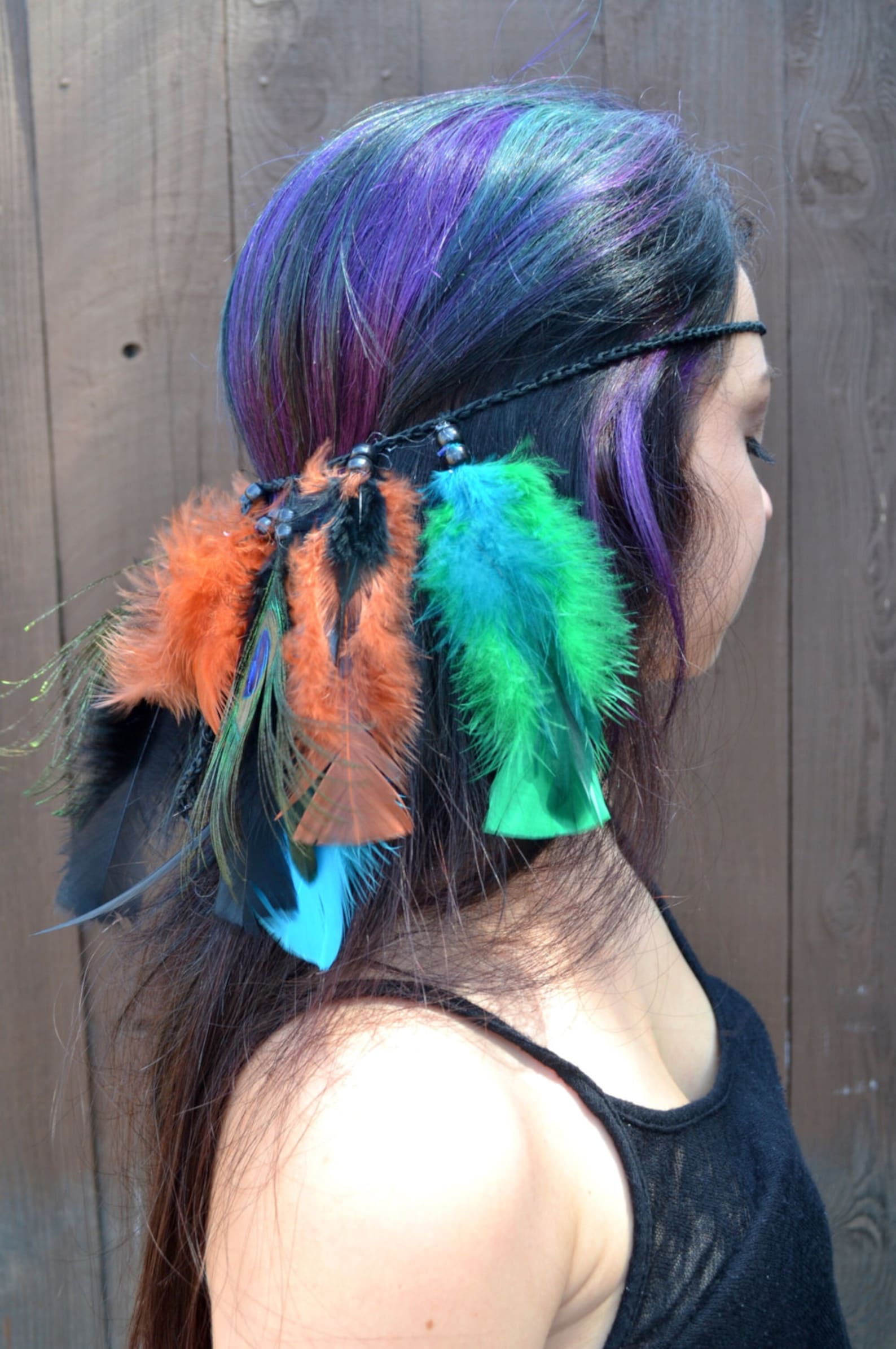 Feather Headband Feather Hairpiece Feather Headdress - Etsy