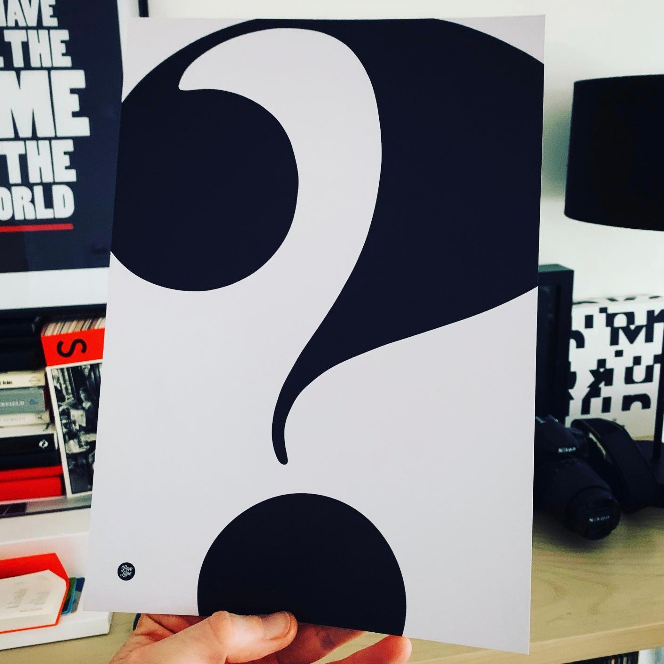 Question Mark Wall Print, Typography Print, Cool Typography, Wall Art ...