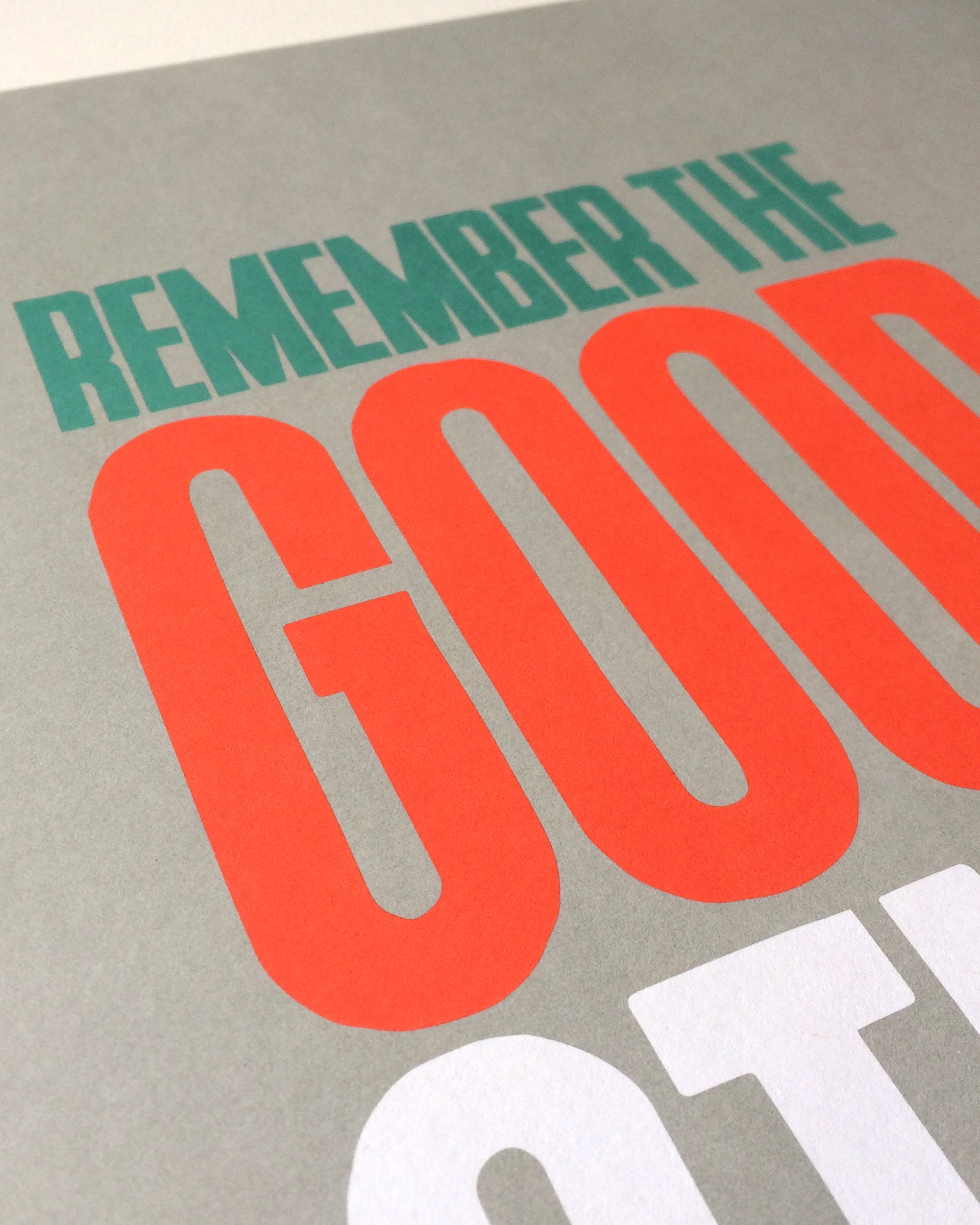 Remember the Good Stuff Art Print, Typographic Print, Wall Art, Home ...