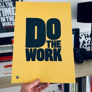 Do the Work, Motivational Wall Art, Typography Print, Typography Wall ...