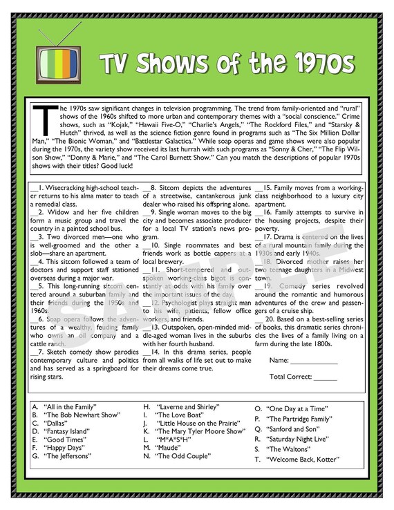 70 s Trivia Questions And Answers Printable 70 s Trivia Questions And Answers Printable