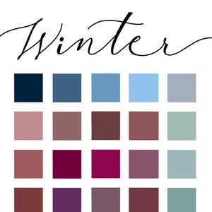 Winter, Procreate Color Palette, Procreate Swatches, iPad Illustration ...