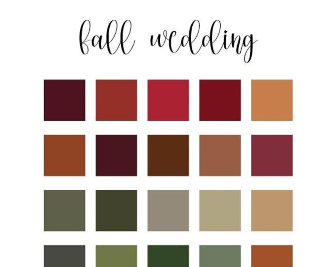 Fall Wedding/ Procreate Color Palette / Procreate Palette/ iPad Pro ... Fall Wedding/ Procreate Color Palette / Procreate Palette/ iPad Pro ...