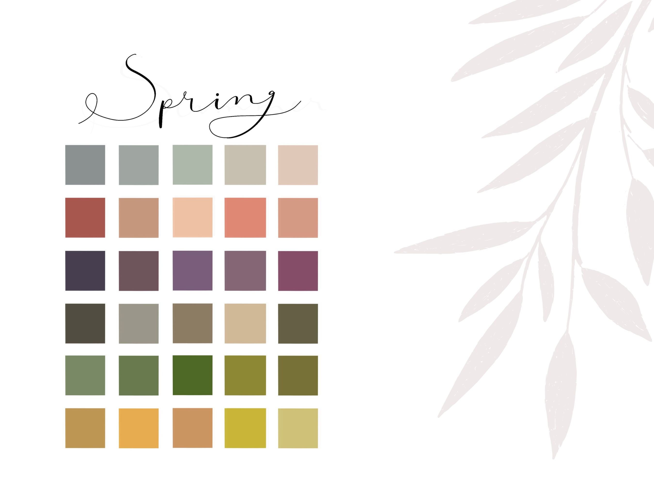 4 SEASONS BUNDDLE Procreate Color Palette / Procreate Palette/ iPad Pro ...