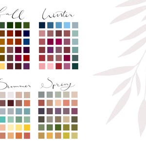 4 SEASONS BUNDDLE Procreate Color Palette / Procreate Palette/ iPad Pro ...