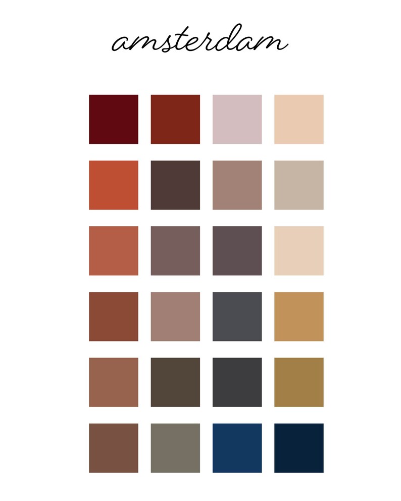 AMSTERDAM Procreate Color Palette / Procreate Palette/ Ipad - Etsy
