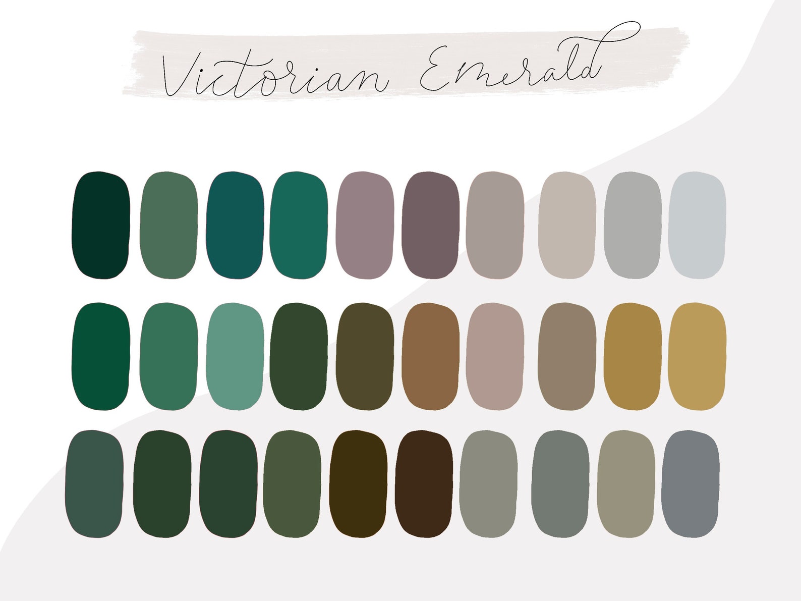 Victorian Emerald, Procreate Color Palette, Procreate Swatches, iPad ...