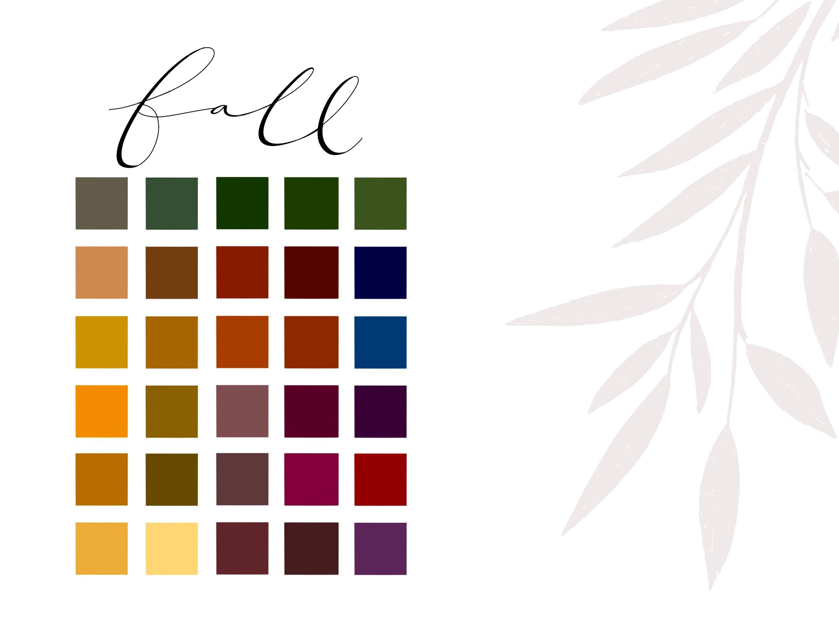 4 SEASONS BUNDDLE Procreate Color Palette / Procreate Palette/ iPad Pro ...