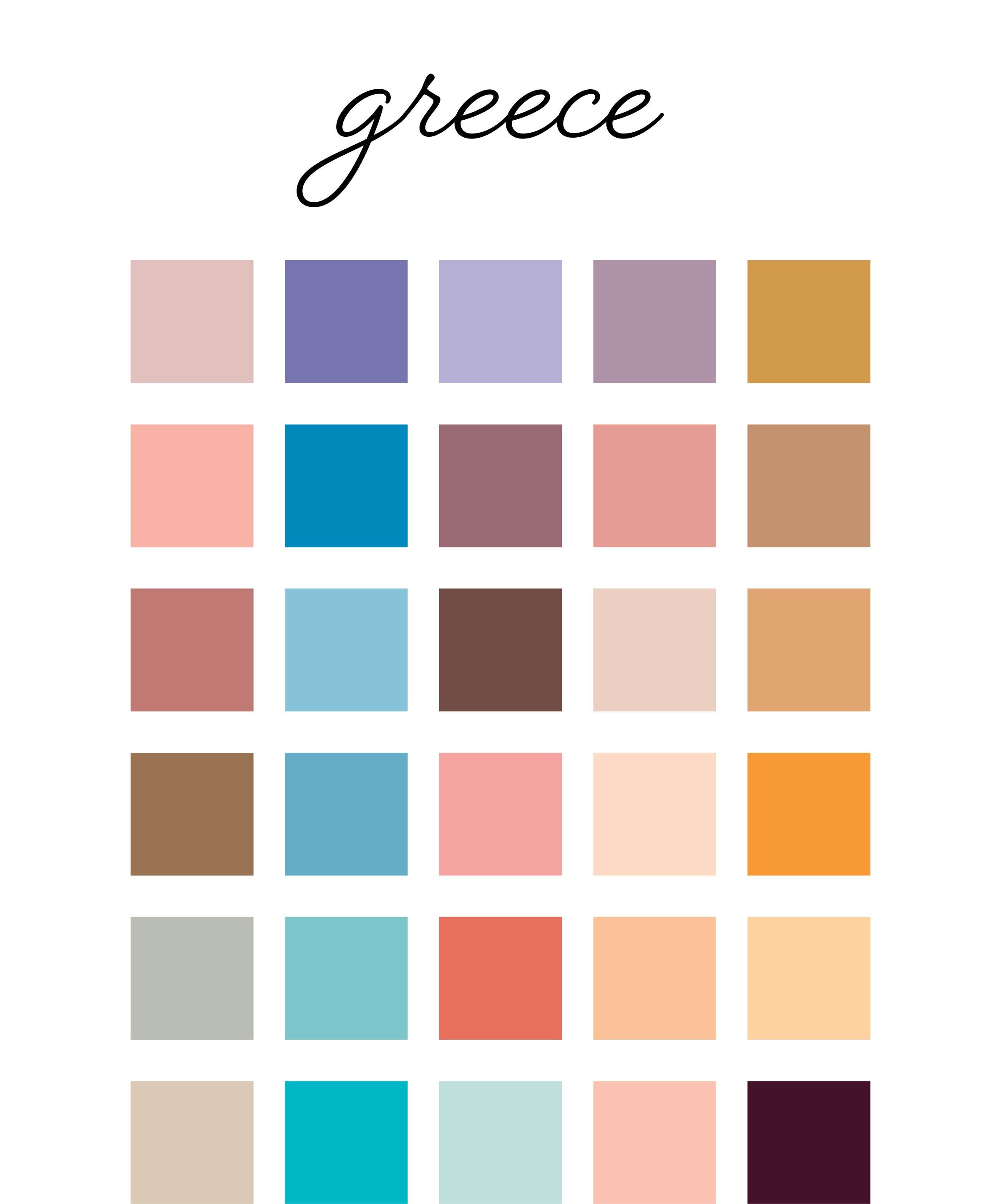 Greece Procreate Color Palette / Procreate Palette/ iPad Pro/paint ...