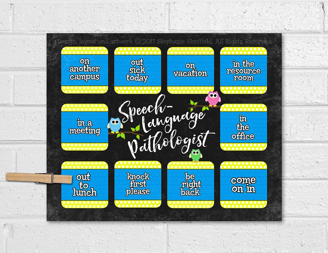 SLP Door Sign, Speech-language Pathologist Print, SLP Gift, Speech ...