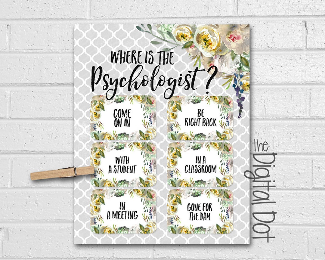 Psychologist Door Sign,digital File Download,where is the Psychologist ...