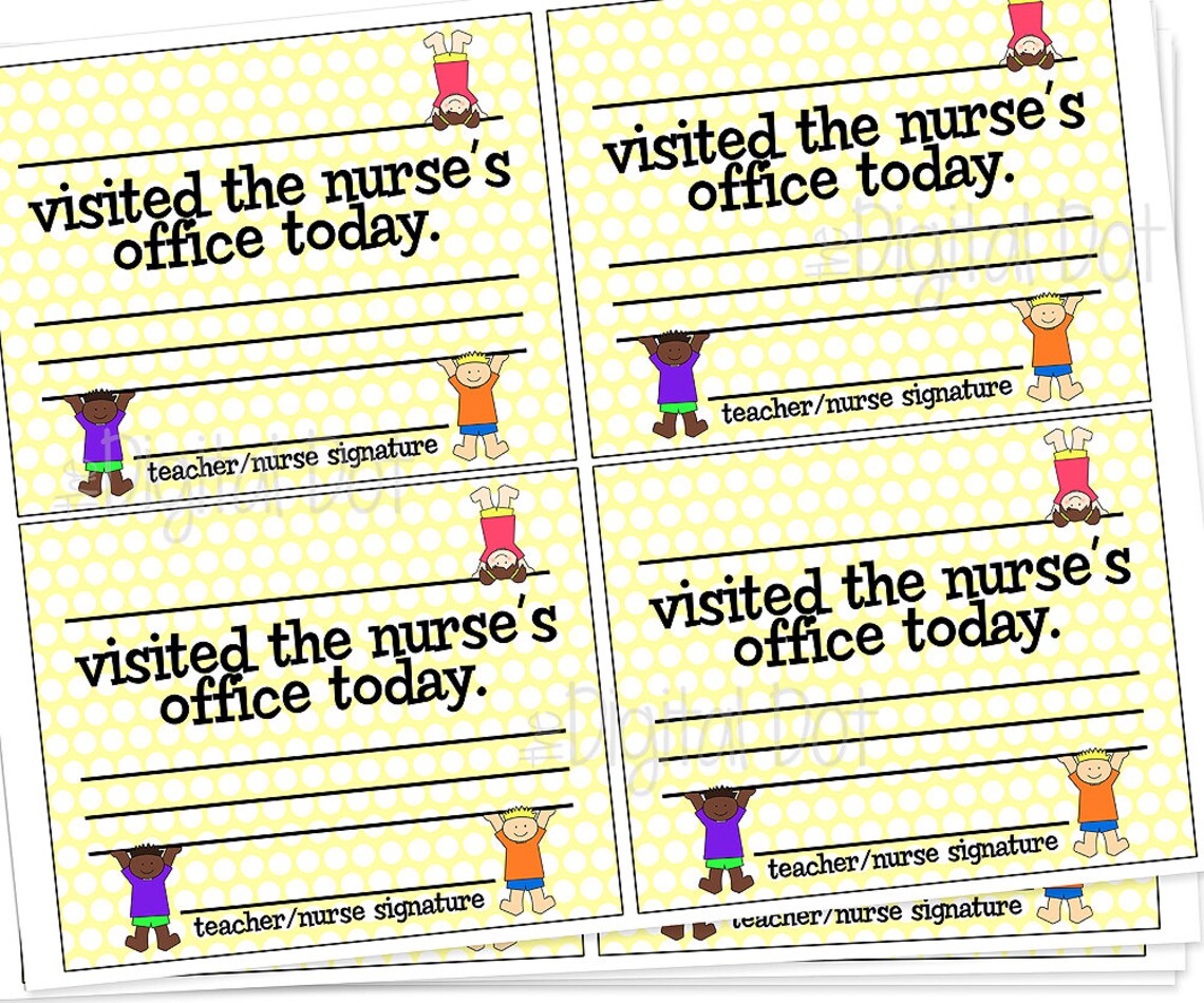 School Nurse Notes, Nurse Parent Notes, School Nurse Gift, Nurse's ...