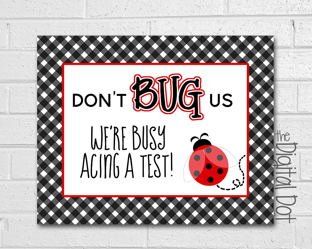 Testing Classroom Print, Classroom Testing Door Sign, We're Testing ...