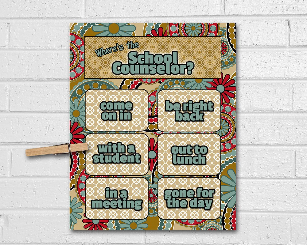 School Counselor Door Sign Digital File Download Where Is | Etsy