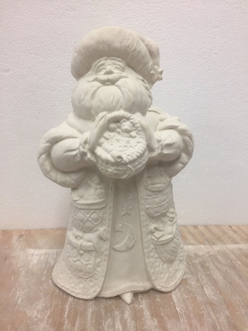 Ceramic Bisque Antique Santa With Moon and Stars Gare 2480 Ready to ...