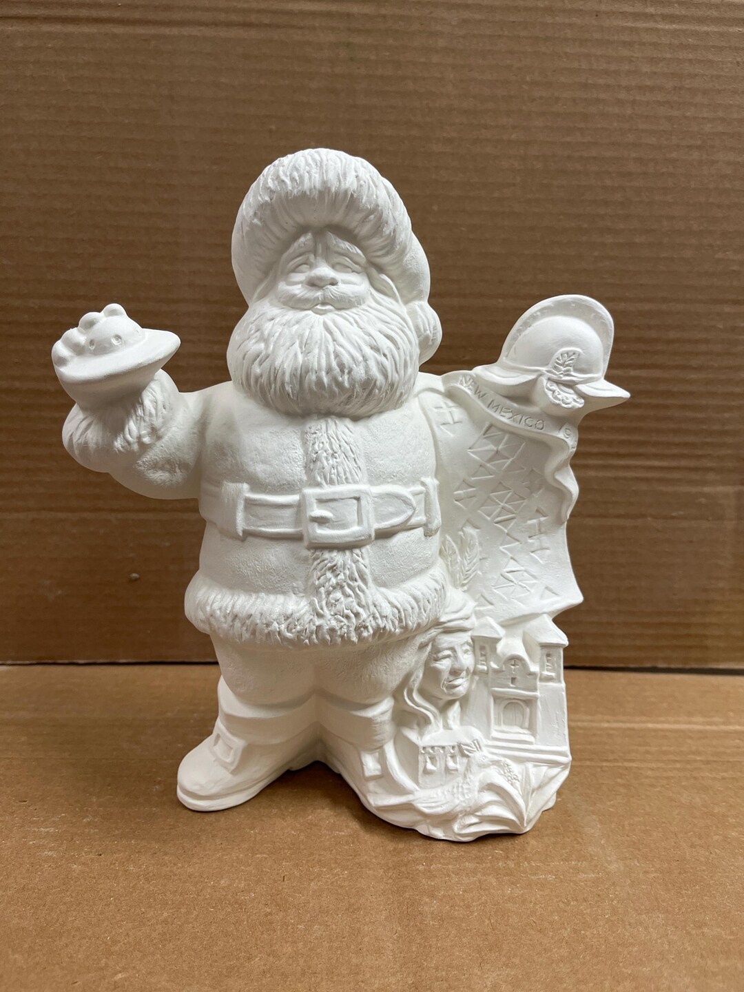 Ceramic Bisque New Mexico State Santa Claus Gare 3984 Ready to Paint - Etsy