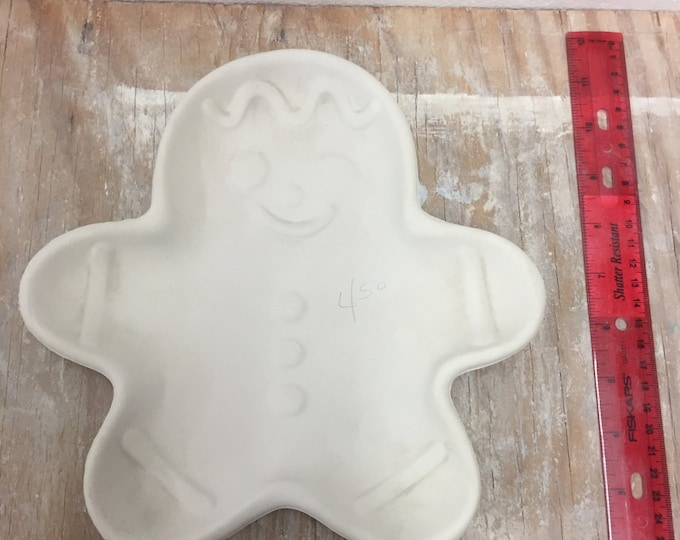 Ceramic Bisque Gingerbread Plate Ready to Paint - Etsy