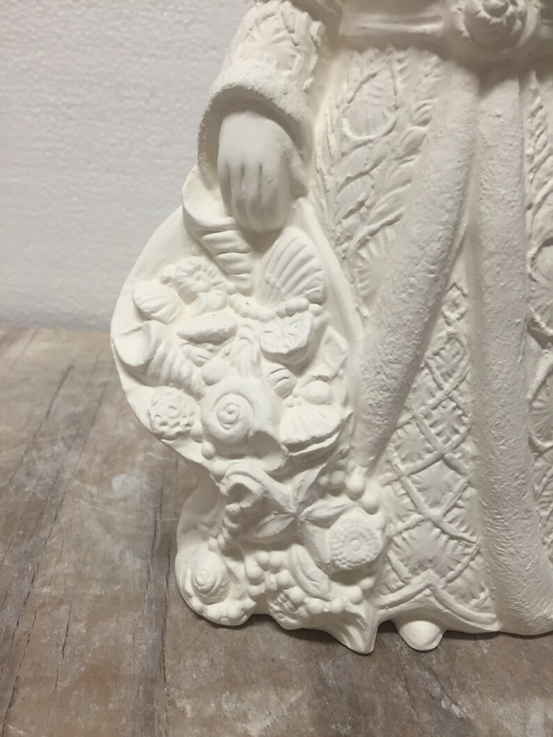 Ceramic Bisque Seashell Santa Claus Gare Ready to Paint - Etsy