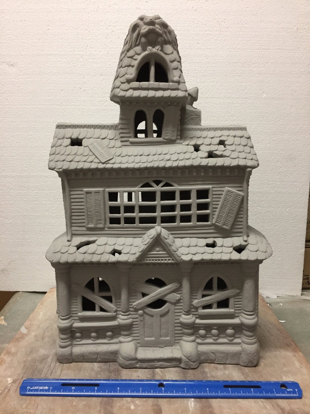 Ceramic Bisque Large Haunted House Ready to Paint - Etsy