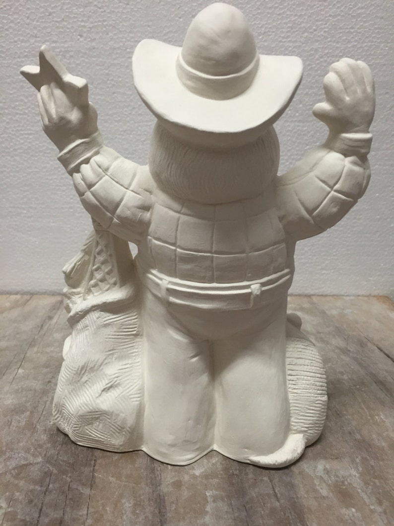 Ceramic Bisque Texas State Santa Claus Gare Ready to Paint - Etsy