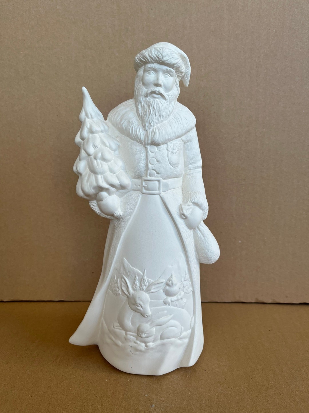 Wildlife Ceramic Bisque Santa Ready to Paint - Etsy