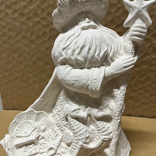 Ceramic Bisque Wicker Santa Gare 2632ready to Paint - Etsy
